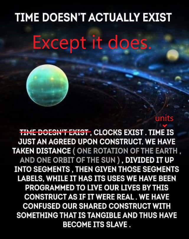 Time Doesn’t Exist…Except it does. – Christopher R. Birkinbine